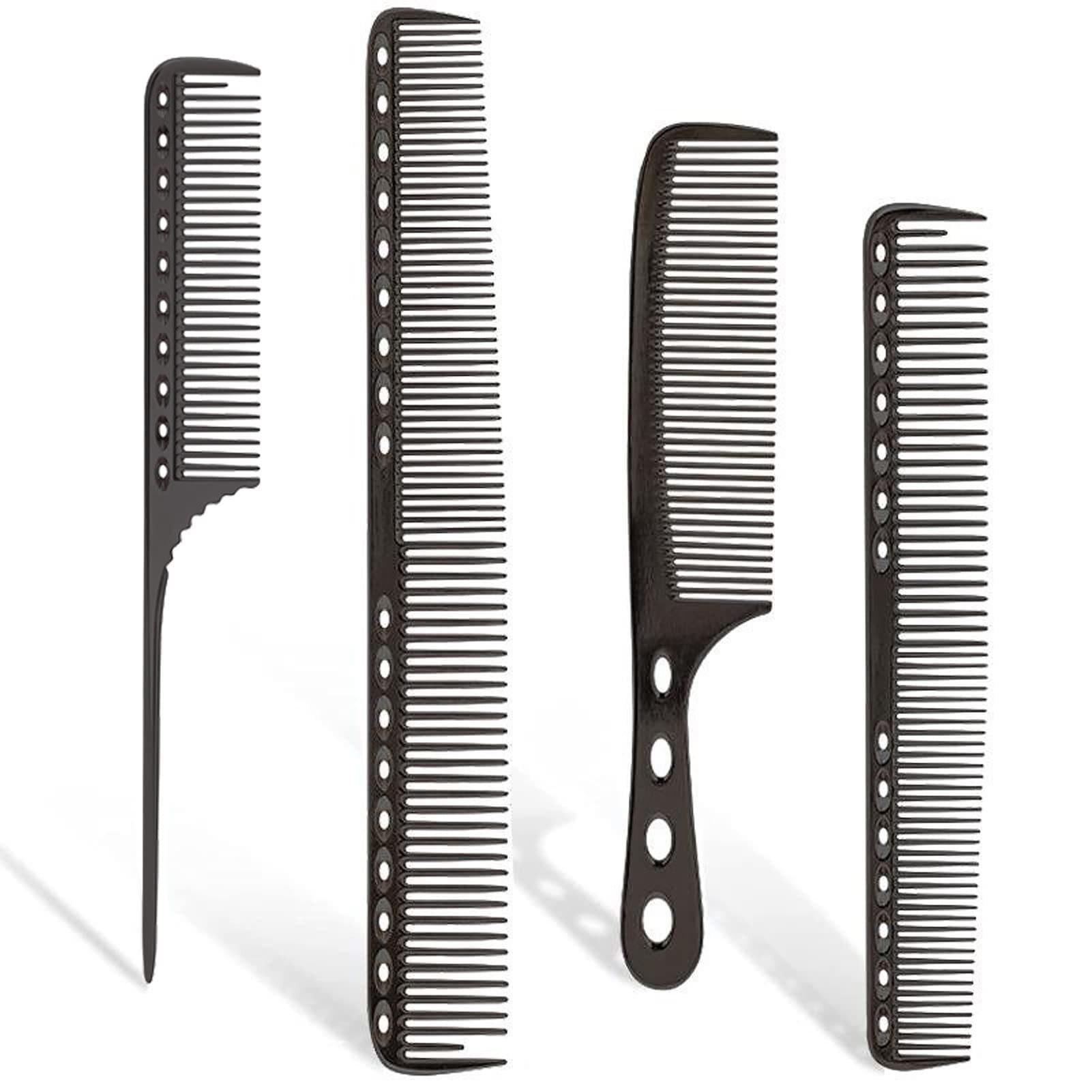 WEN Professional Barber Aluminum Comb Set for Dressing, Cutting Hair ...