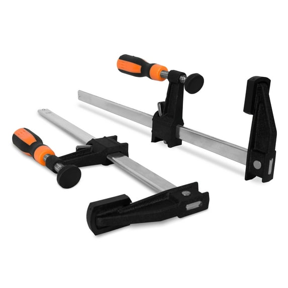 WEN Quick-Adjust 12-Inch Steel Bar Clamps with 2.5-Inch Throat and ...