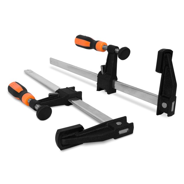WEN Quick-Adjust 12-Inch Steel Bar Clamps with 2.5-Inch Throat and ...