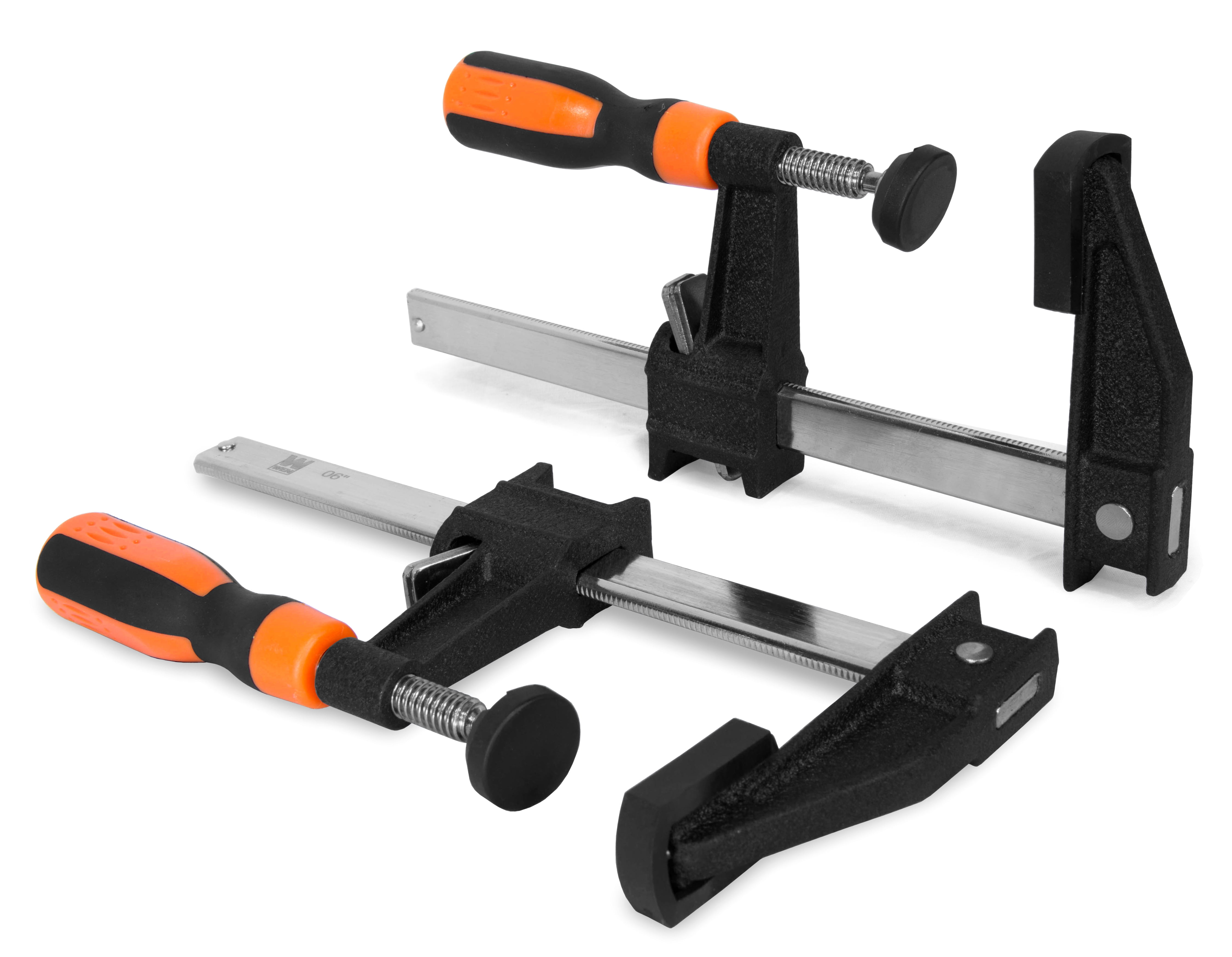 WEN Quick-Adjust 6-Inch Steel Bar Clamps with 2.5-Inch Throat and Micro ...