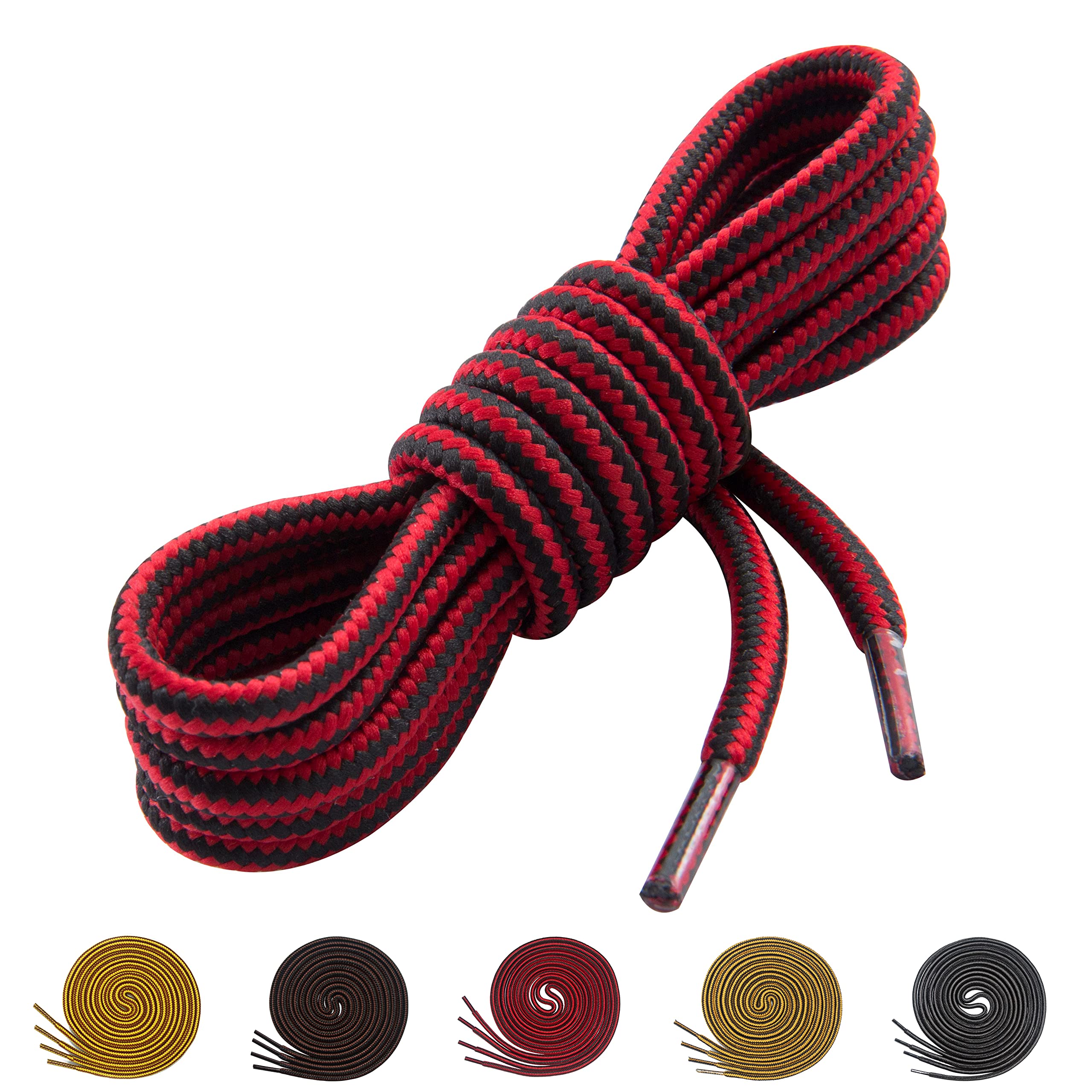 WEN Round Boot Laces [2 Pairs] Heavy Duty and Durable Shoelaces for ...