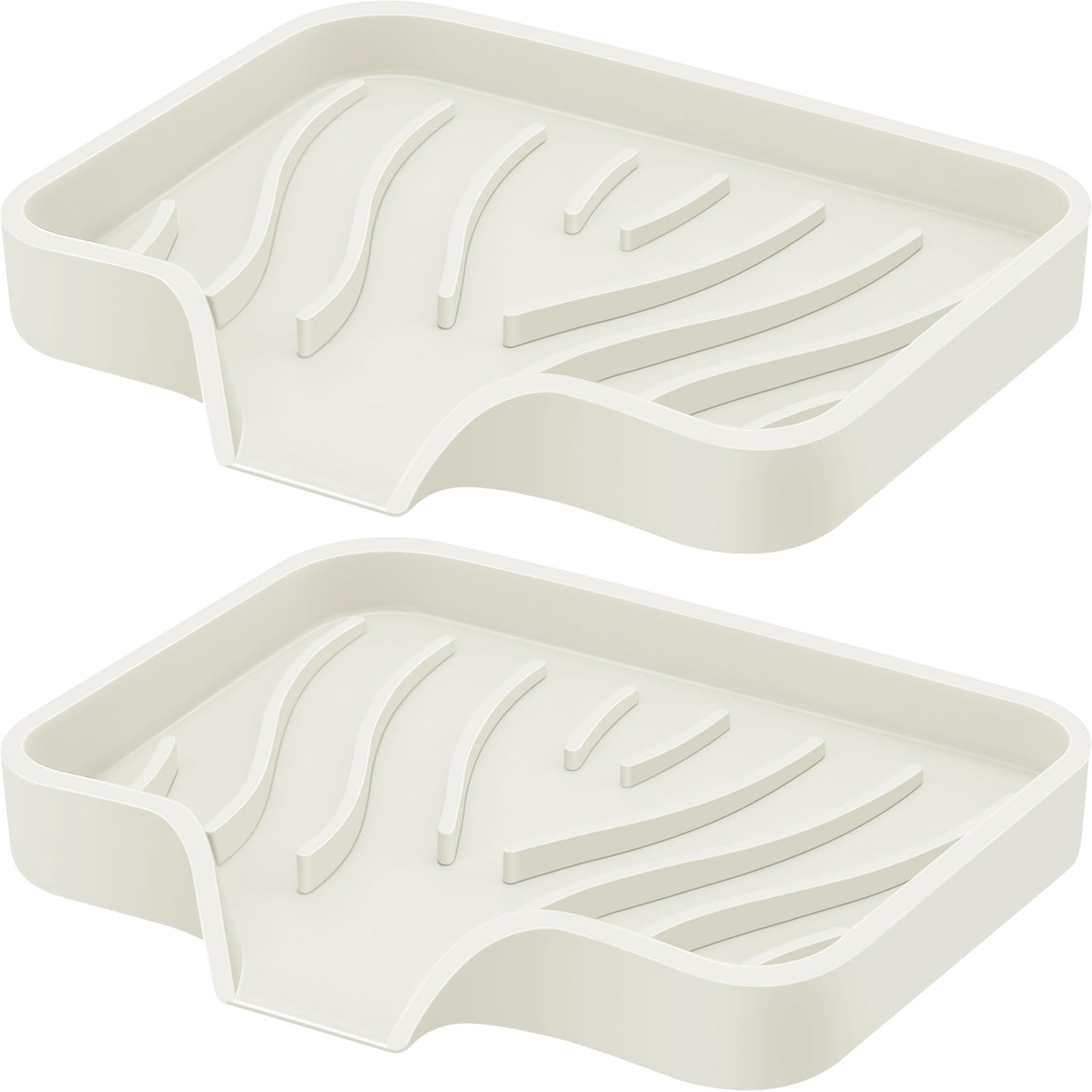 WEN Silicone soap tray with drain holes, kitchen soap tray, 2 pack ...