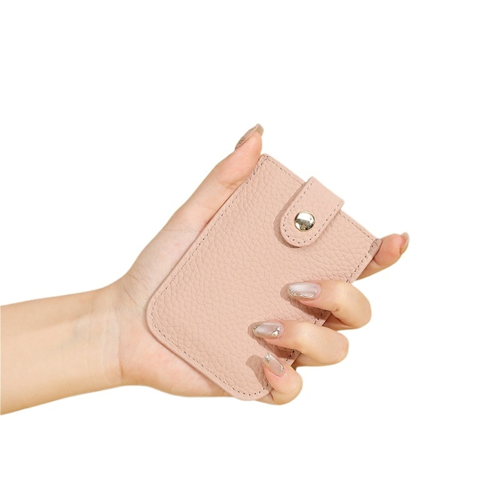 WEN Simple minimalist wallet pull-out card organizer,soft leather card ...