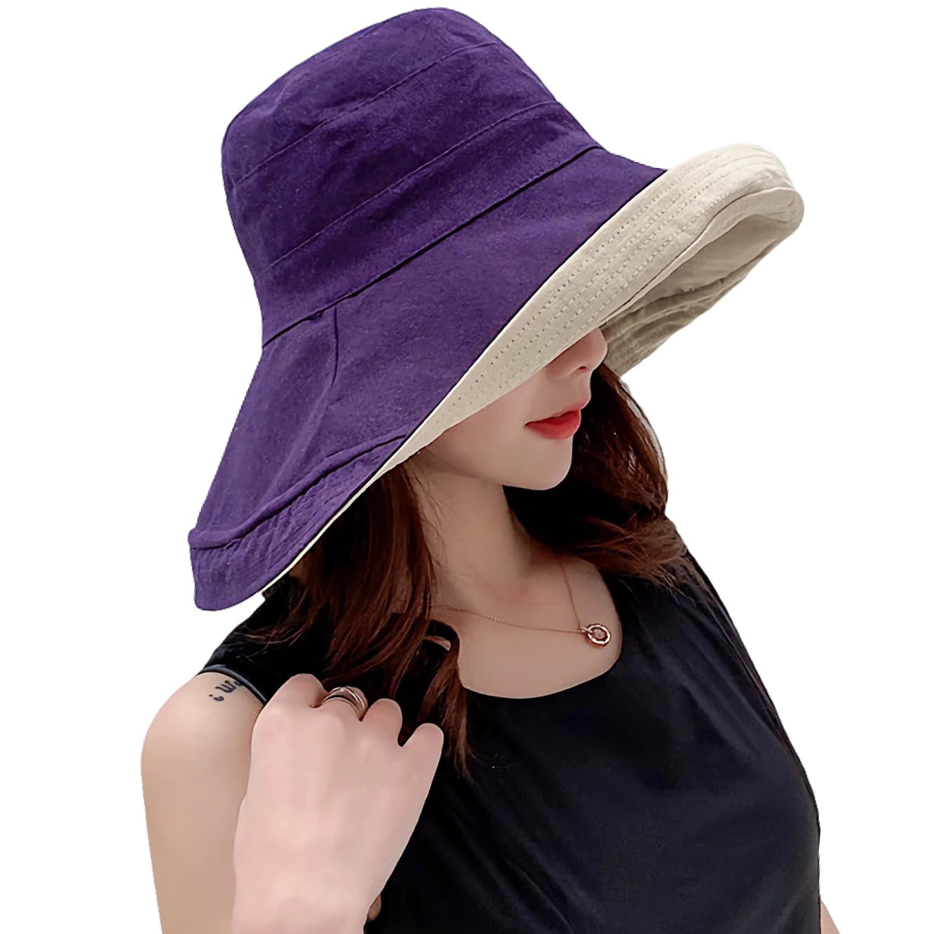 WEN Women Mesh Crown Wide Brim Sun Hats Summer UV Protection UPF Hat ...