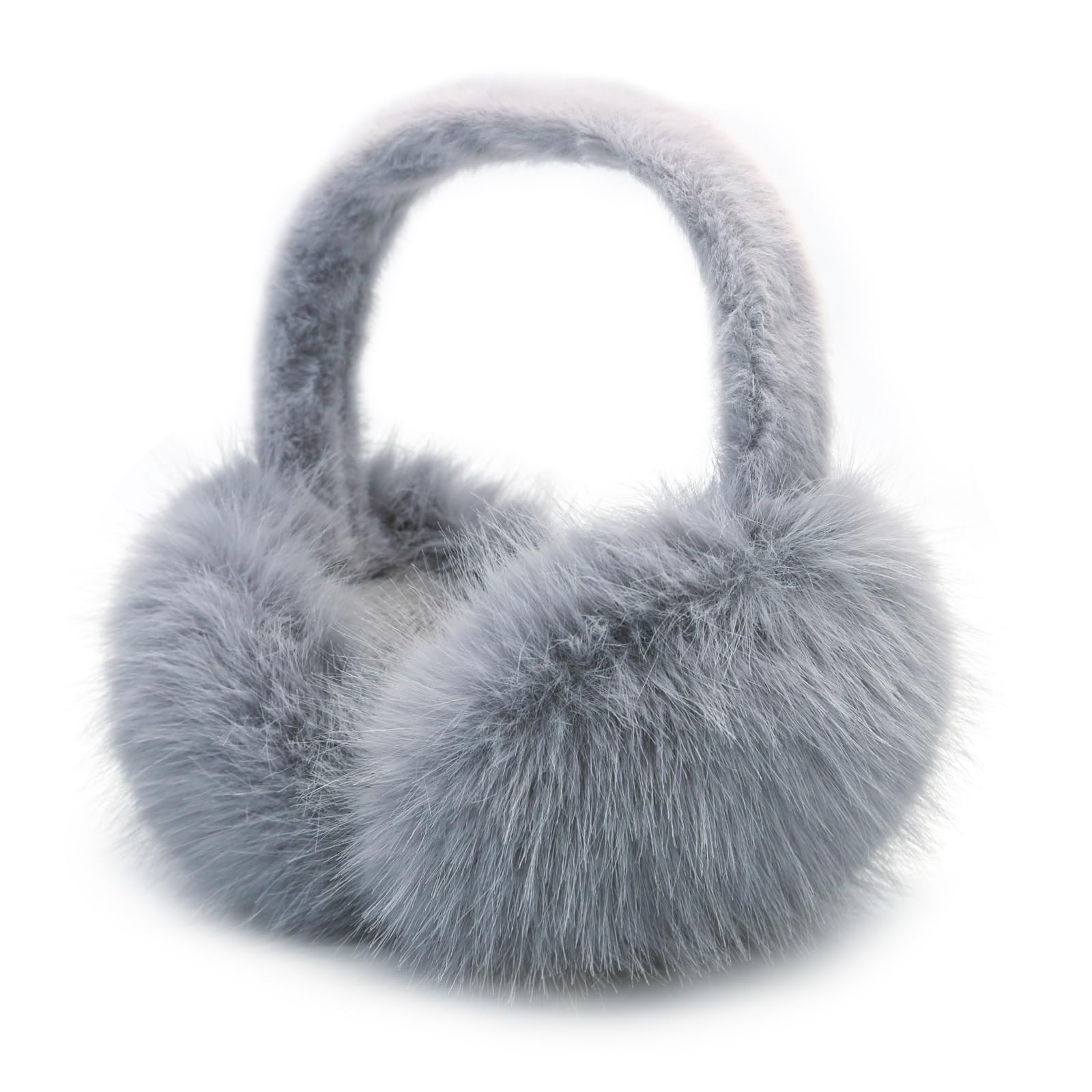WEN Women Winter Ear Muffs Fluffy Faux Fur Earmuffs Foldable Ear Warmer ...