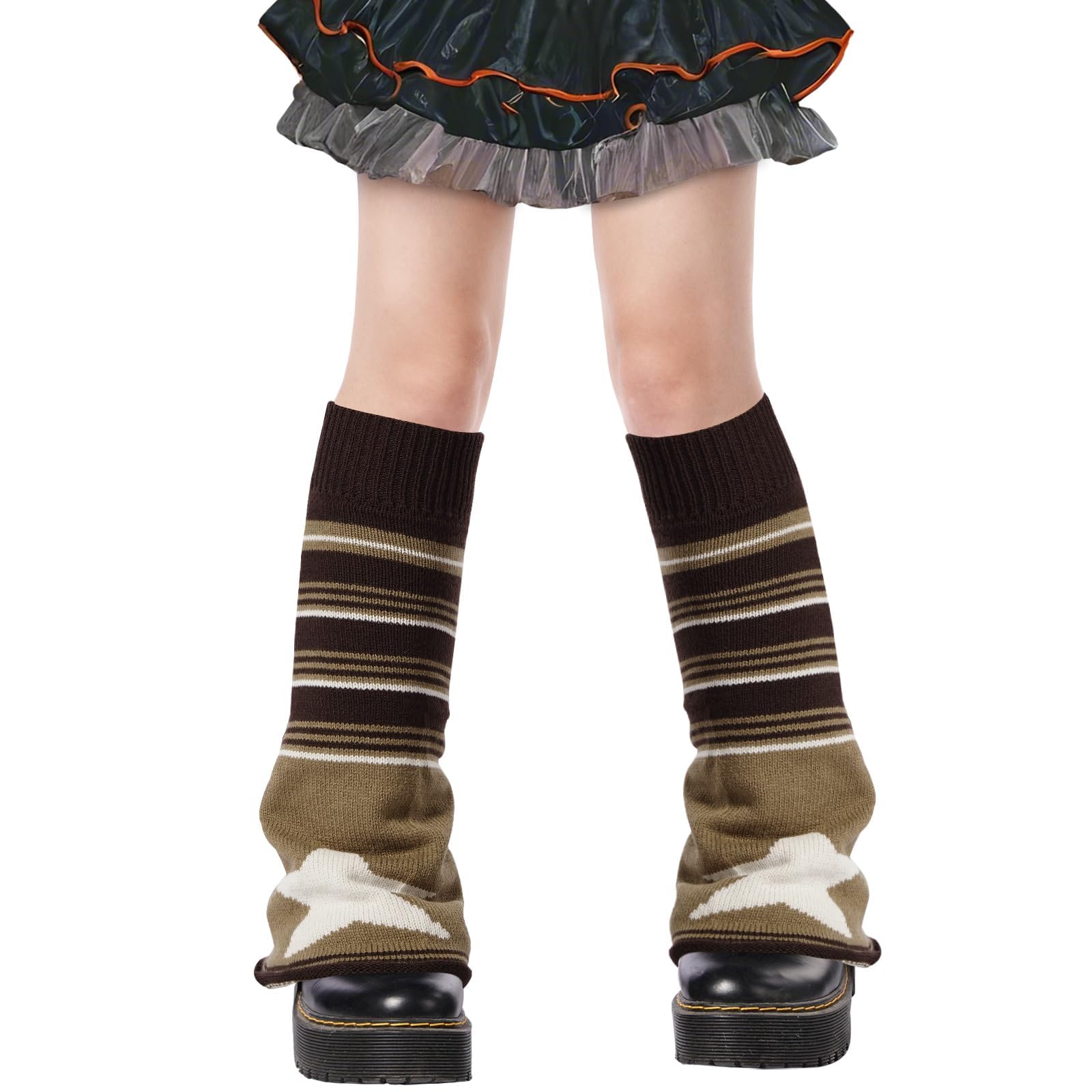 WEN Women's leg warmers, cute harakuk style, knitted leg warmers ...
