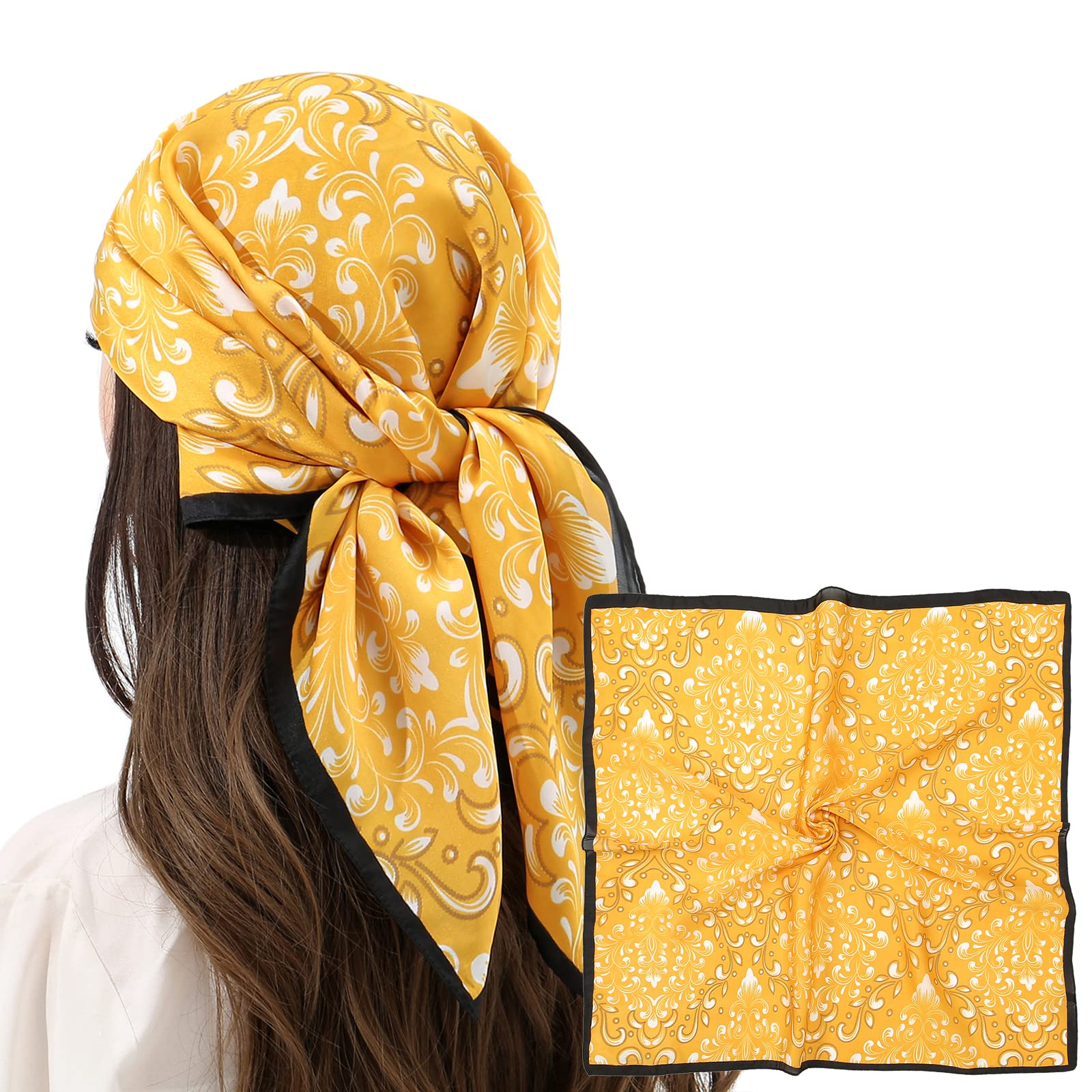 WEN Womens Head Hair Scarf Like Satin Silk Scarf Sleeping Hair Wrapping ...