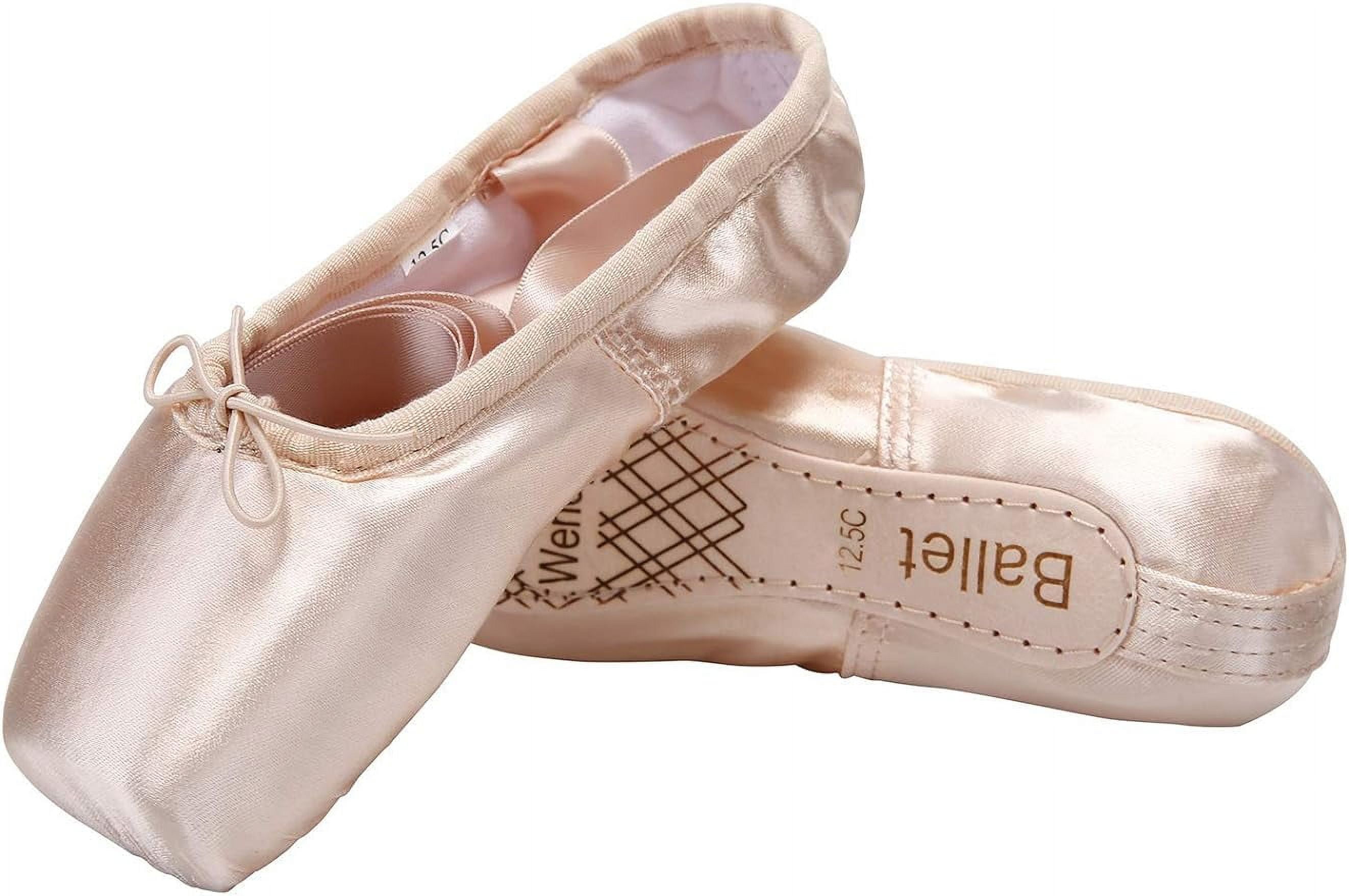 WENDYWU Ballet Pointe Slippers with Ribbons Toe Pads, Pink - Walmart.com