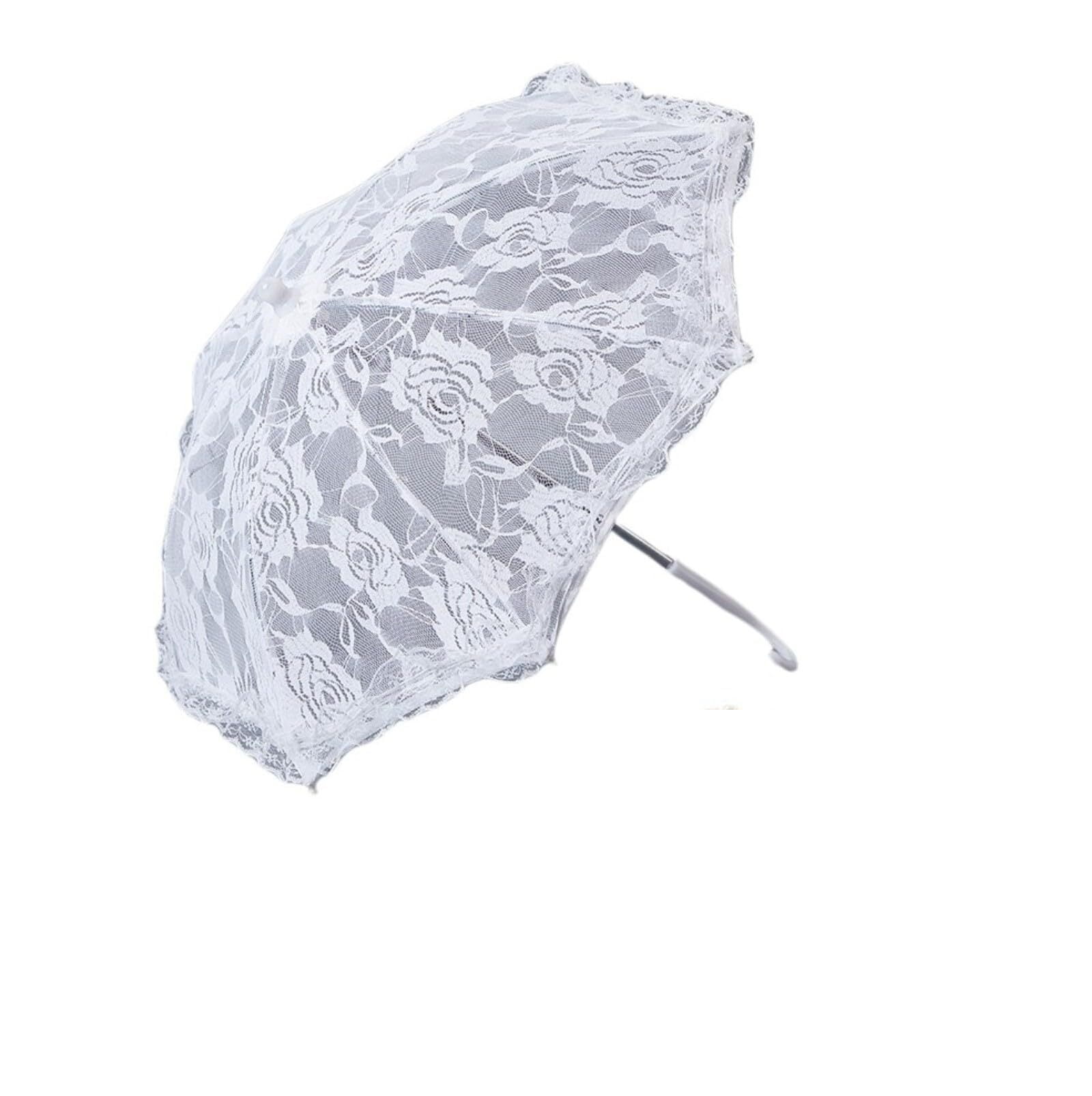 WENHAO 16X19'' Mini Lace Parasol for Girl Tea Party with , Decorative ...