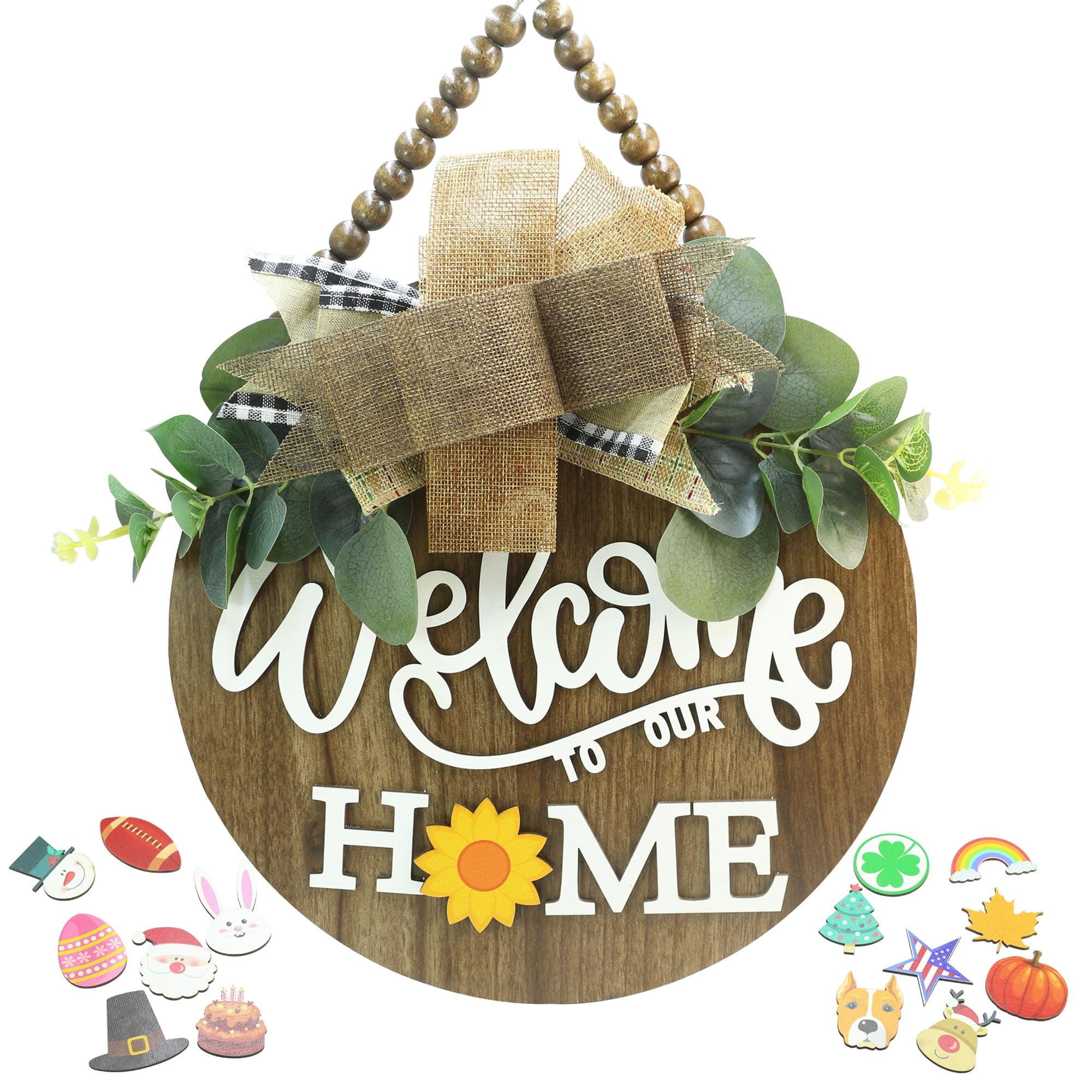 WENHAO 3D Welcome Sign for Front Door | Home/Farmhouse Porch Décor ...