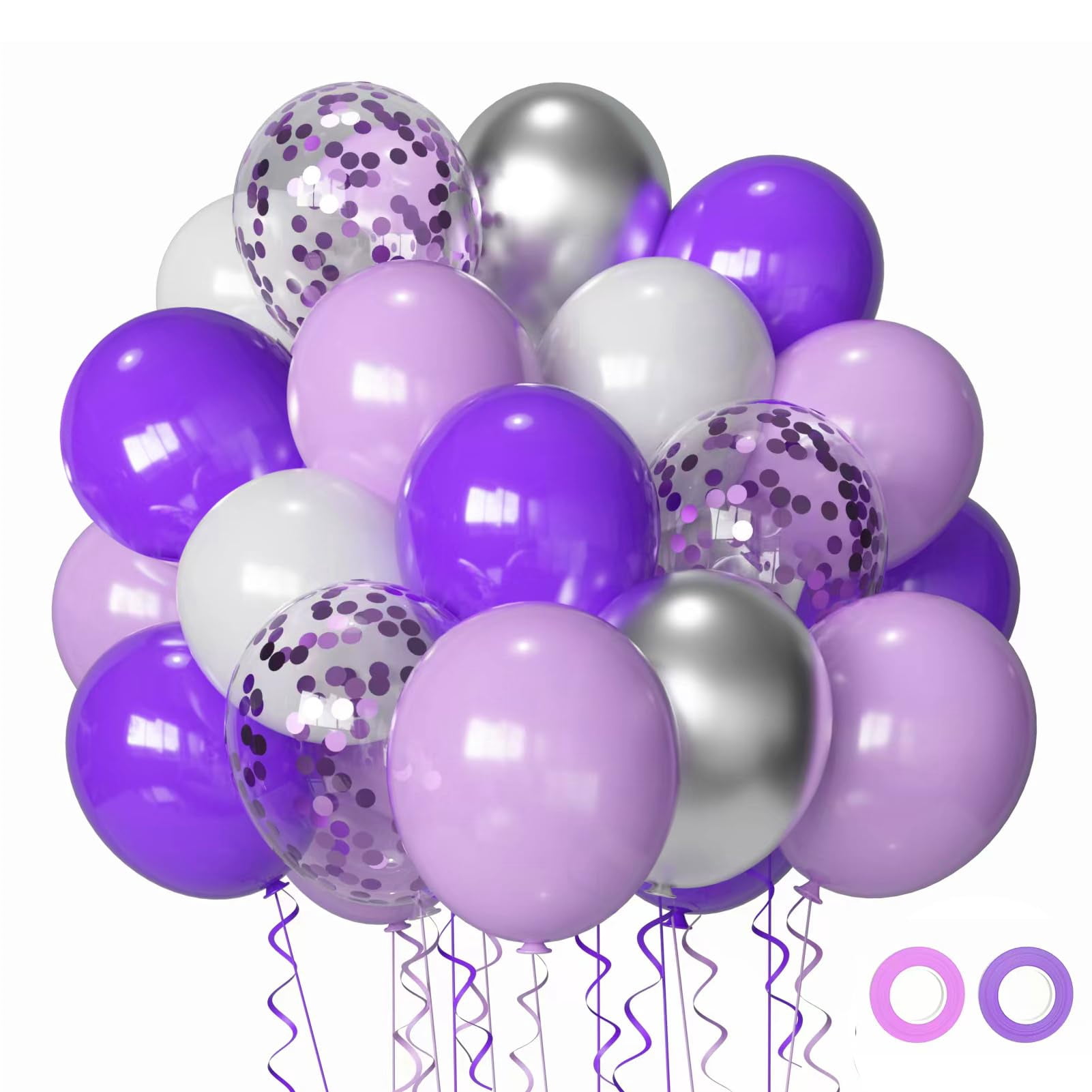 WENHAO Halloween Party Balloons,Black Orange Purple Green Latex Balloon ...