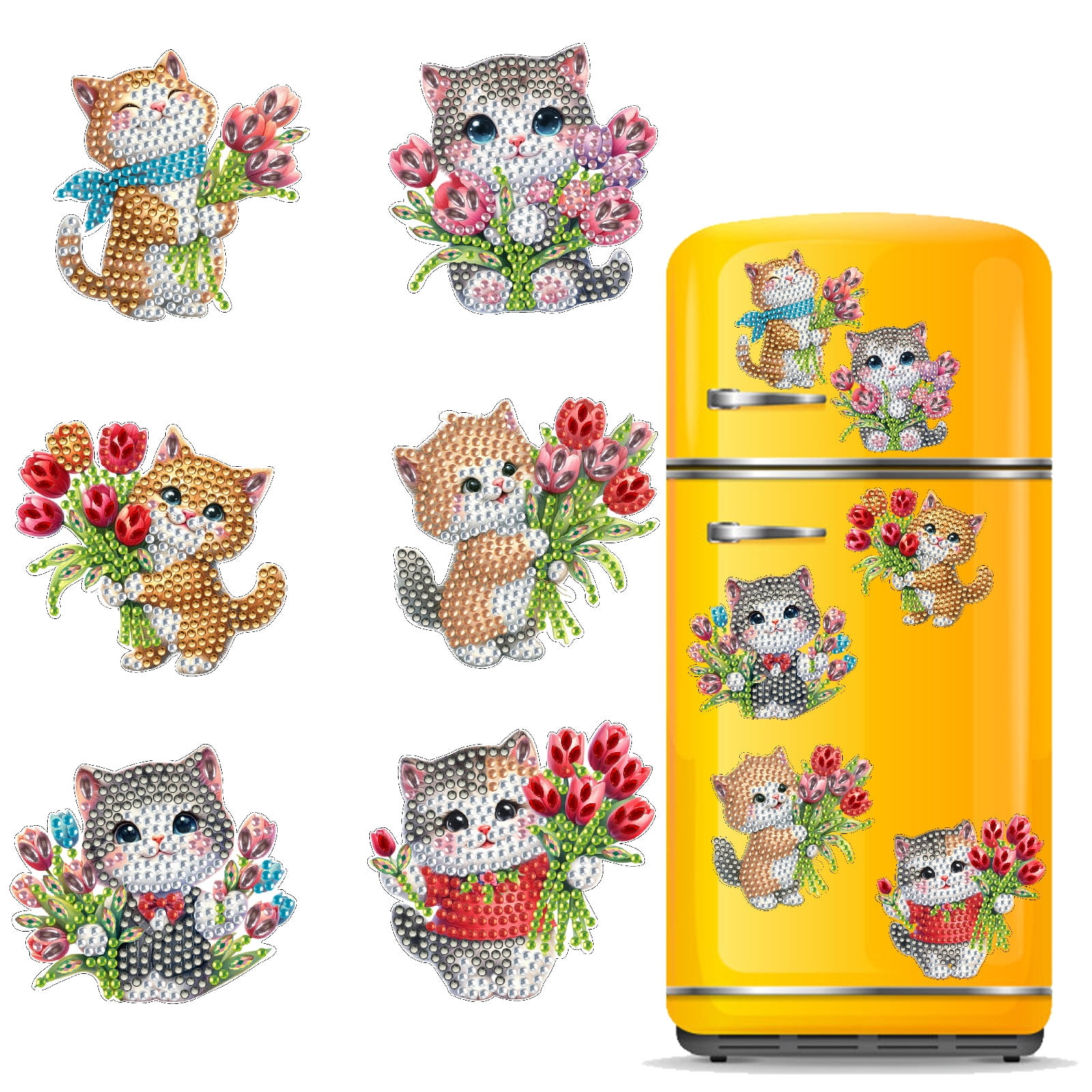 WENJING DIY Dot Diamond Refrigerator Magnet Diamond Art Painting ...