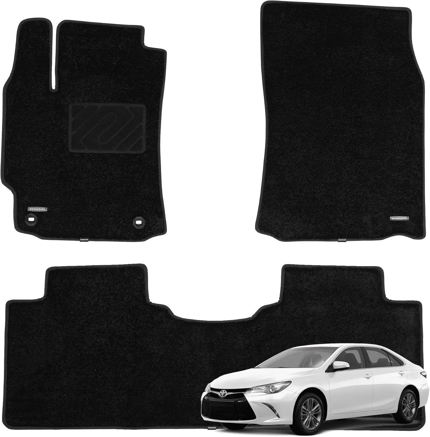 WENNEBIRD Superior Carpet Floor Mats for 2012-2017 Toyota Camry, 0.5 ...