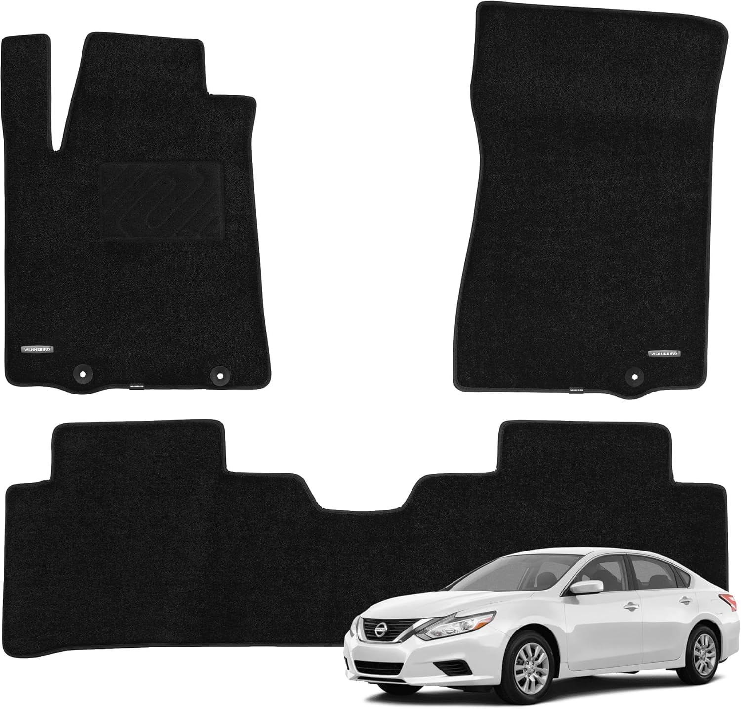 WENNEBIRD Superior Carpet Floor Mats for 2013-2018 Nissan Altima / 2016 ...
