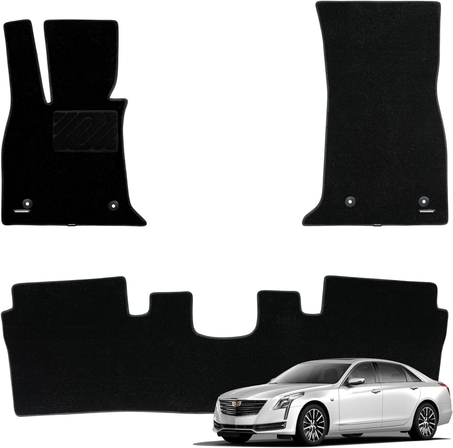 WENNEBIRD Superior Carpet Floor Mats for 2016-2020 Cadillac CT6, CT6 ...