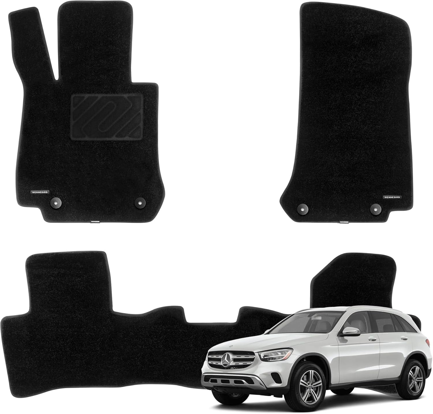WENNEBIRD Superior Carpet Floor Mats for 2016-2022 Mercedes-Benz GLC ...