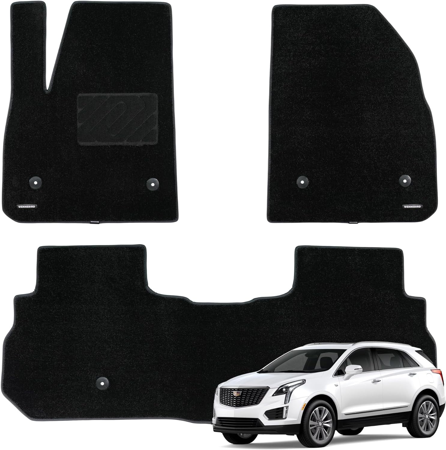 WENNEBIRD Superior Carpet Floor Mats for 2017-2024 Cadillac XT5, XT5 ...