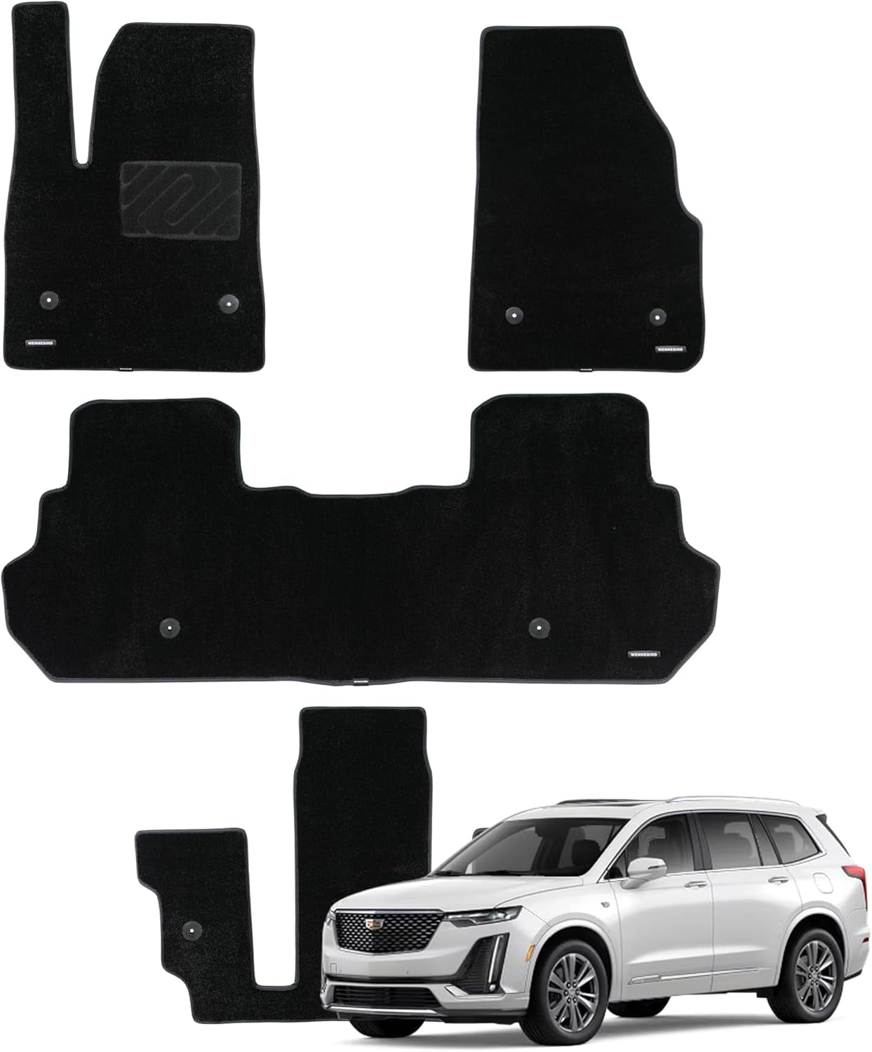 WENNEBIRD Superior Carpet Floor Mats for 2020-2024 Cadillac XT6 6 ...