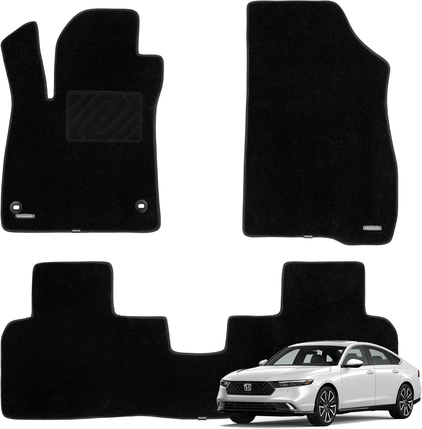 WENNEBIRD Superior Carpet Floor Mats for 2023-2025 Honda Accord, 0.5 ...