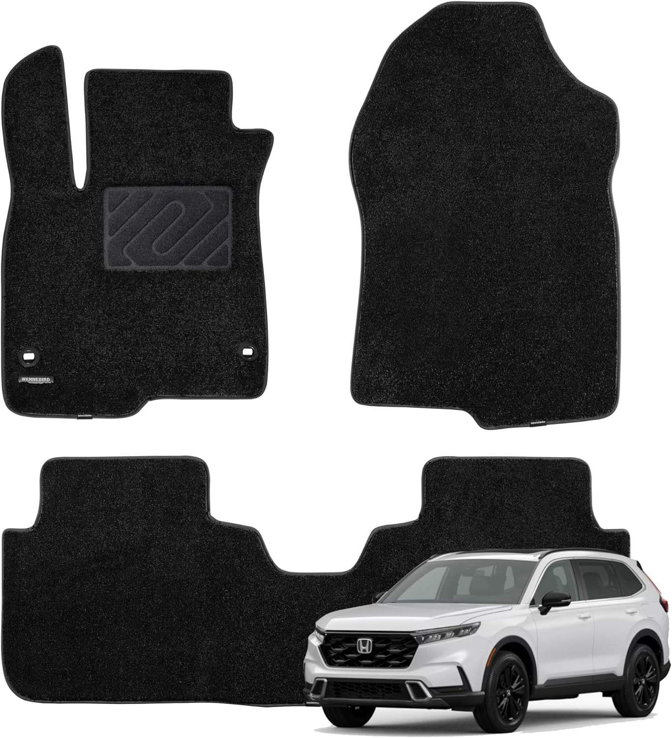 WENNEBIRD Superior Carpet Floor Mats for 2023-2025 Honda CR-V, 0.5 inch ...