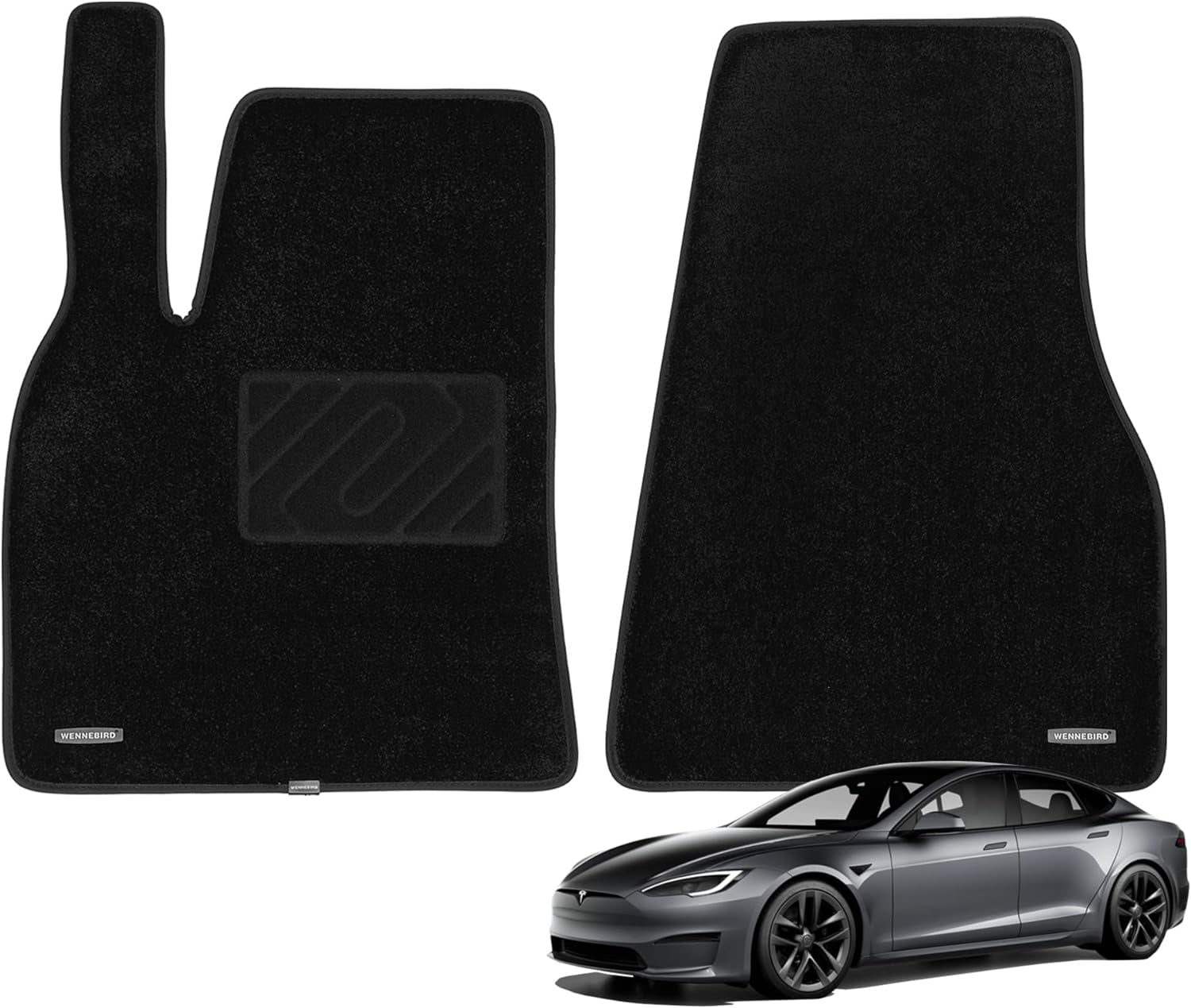 WENNEBIRD Superior Carpet Front Row Floor Mats for 2012-2020 Tesla ...