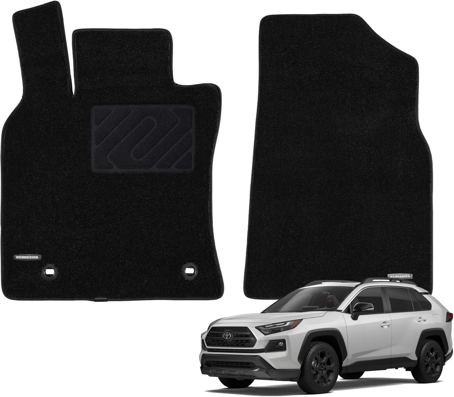 WENNEBIRD Superior Carpet Front Row Floor Mats for 2019-2025 Toyota ...