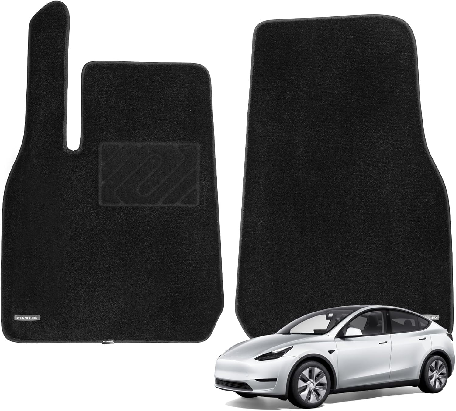 WENNEBIRD Superior Carpet Front Row Floor Mats for 2020-2024 Tesla ...