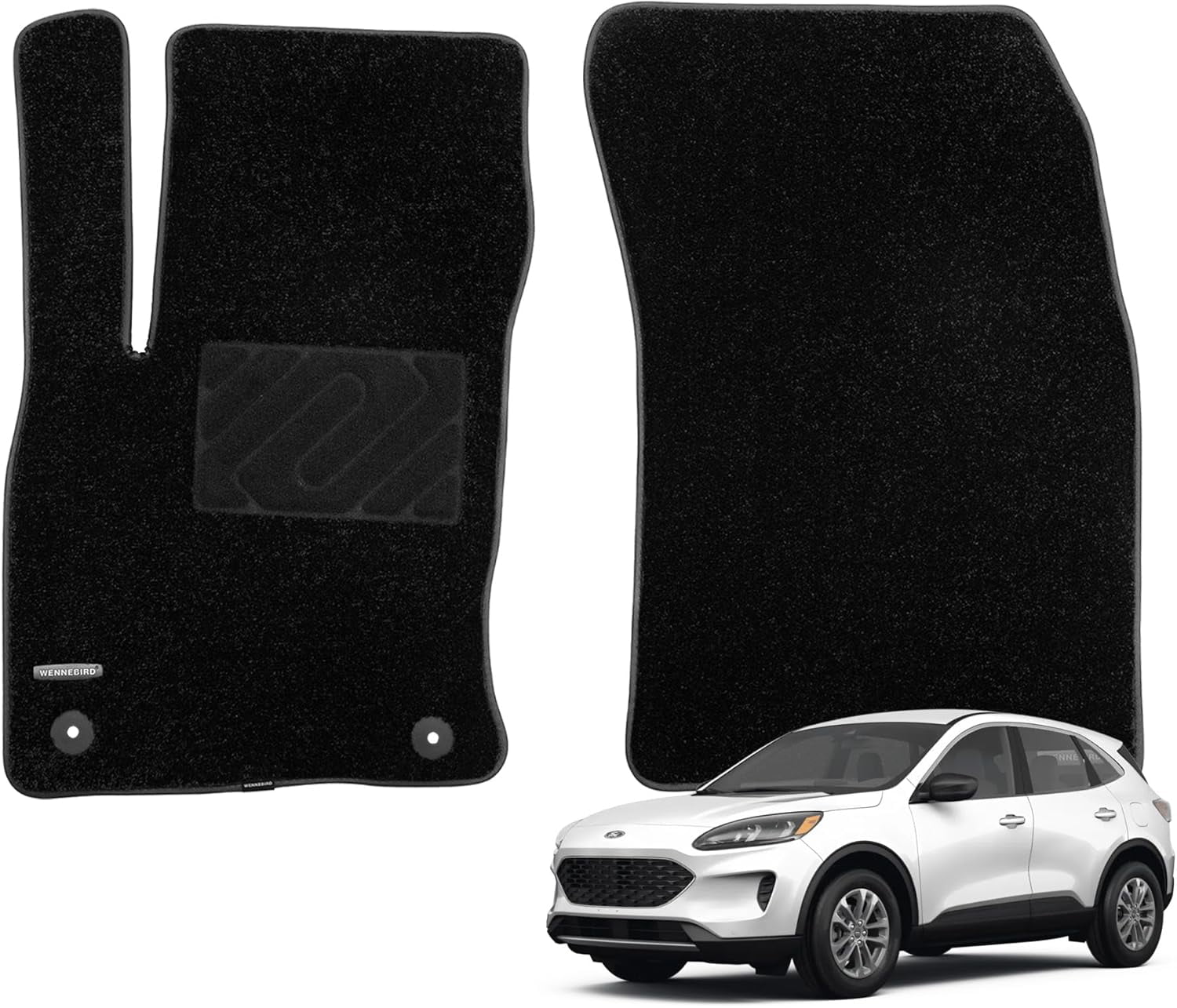 WENNEBIRD Superior Carpet Front Row Floor Mats for 2020-2025 Ford ...