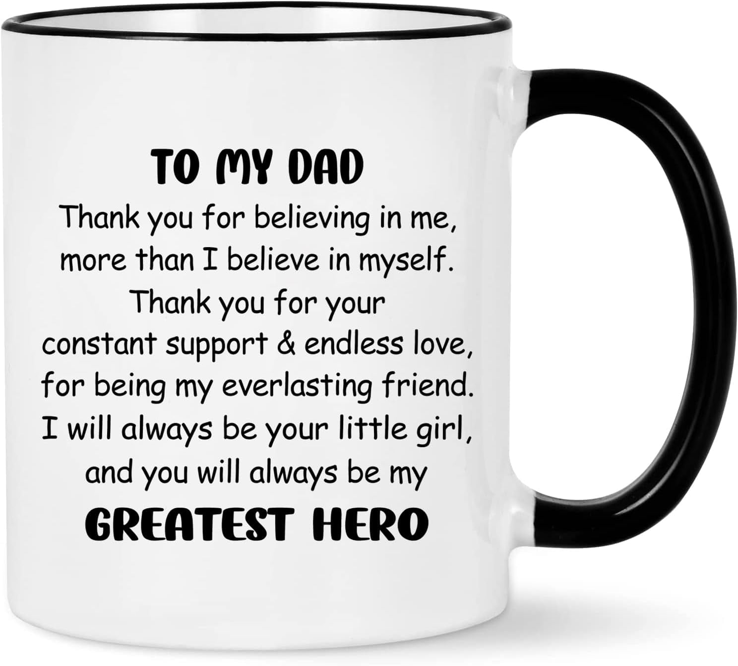 WENSSY Greatest Hero Dad Mug, Gifts for Dad from Daughter, Funny Father ...