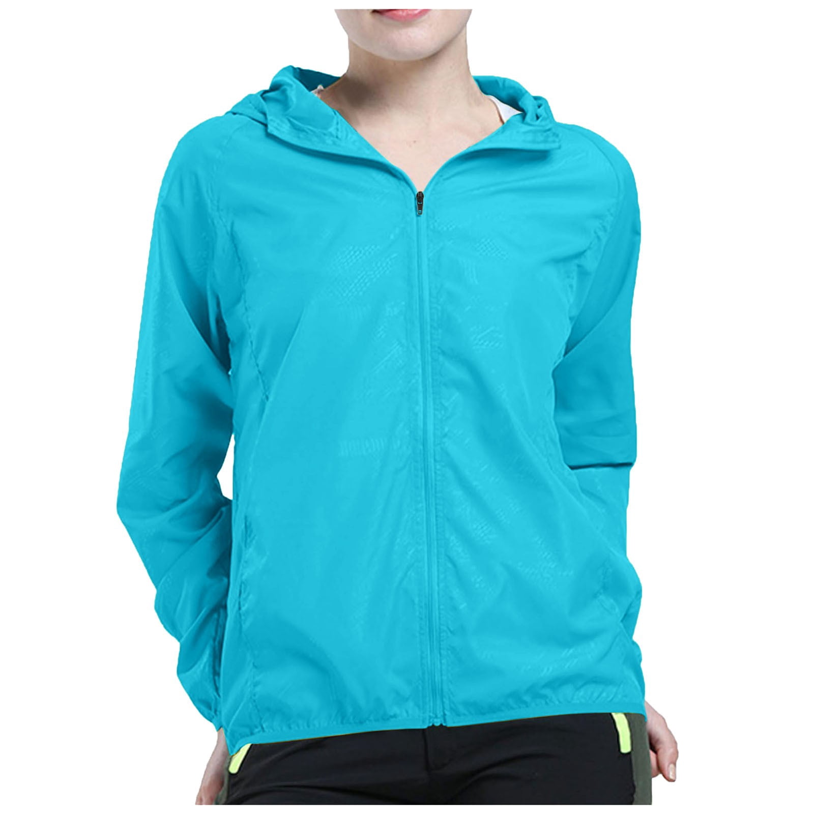 WENWU Lightweight Rain Jacket Women's Raincoat Transition Jacket ...