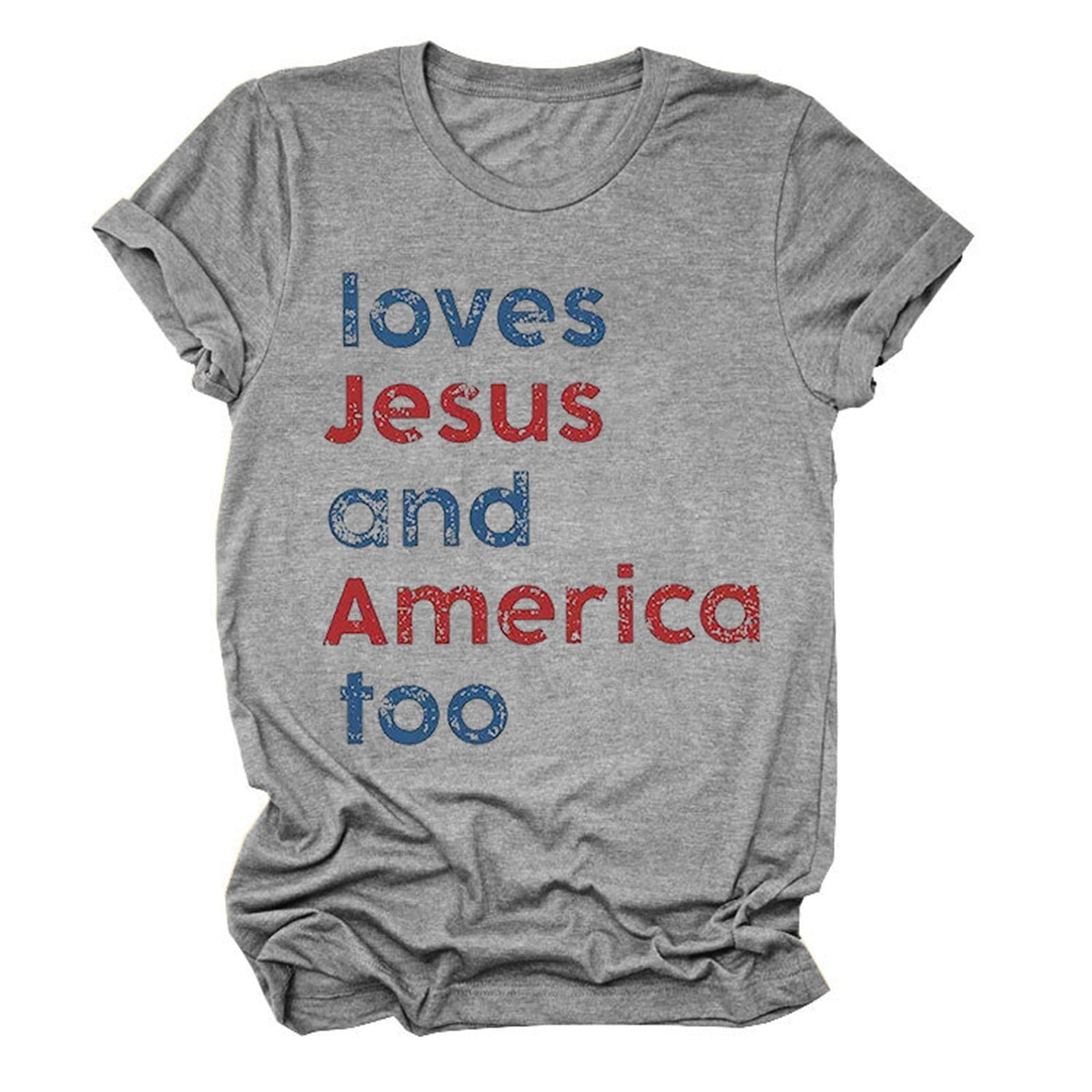 WENWU Women and America Too Shirt She A Good Girl and America Too 4th ...
