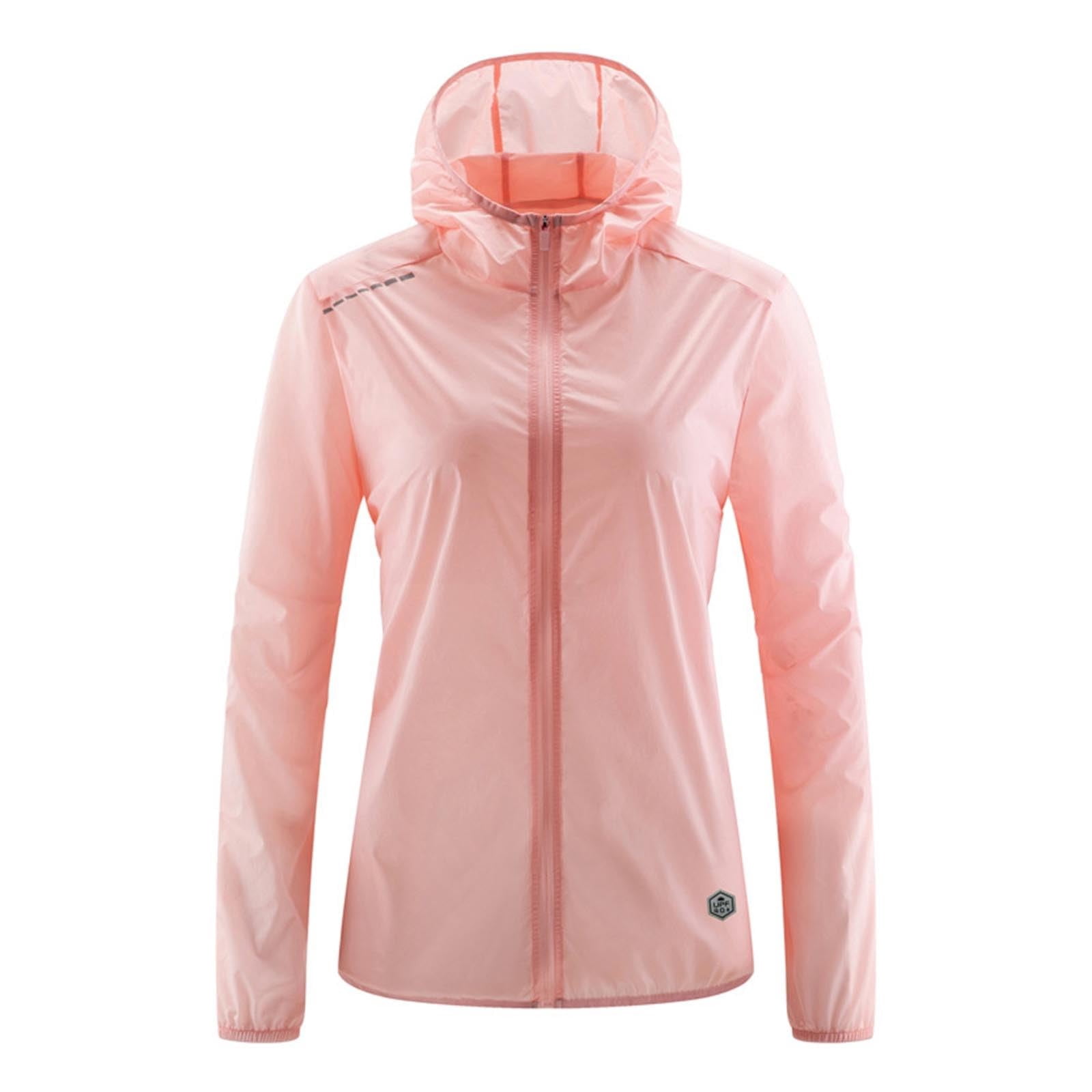 WENWU Women's Lightweight Casual Hooded Jacket UPF40 Sun Outdoor Zip Up ...
