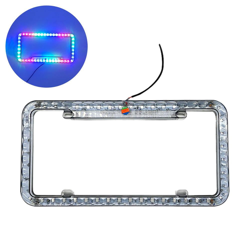 WENXUAN 12V Car Neon License Frame LED Light Front Rear License Frame ...
