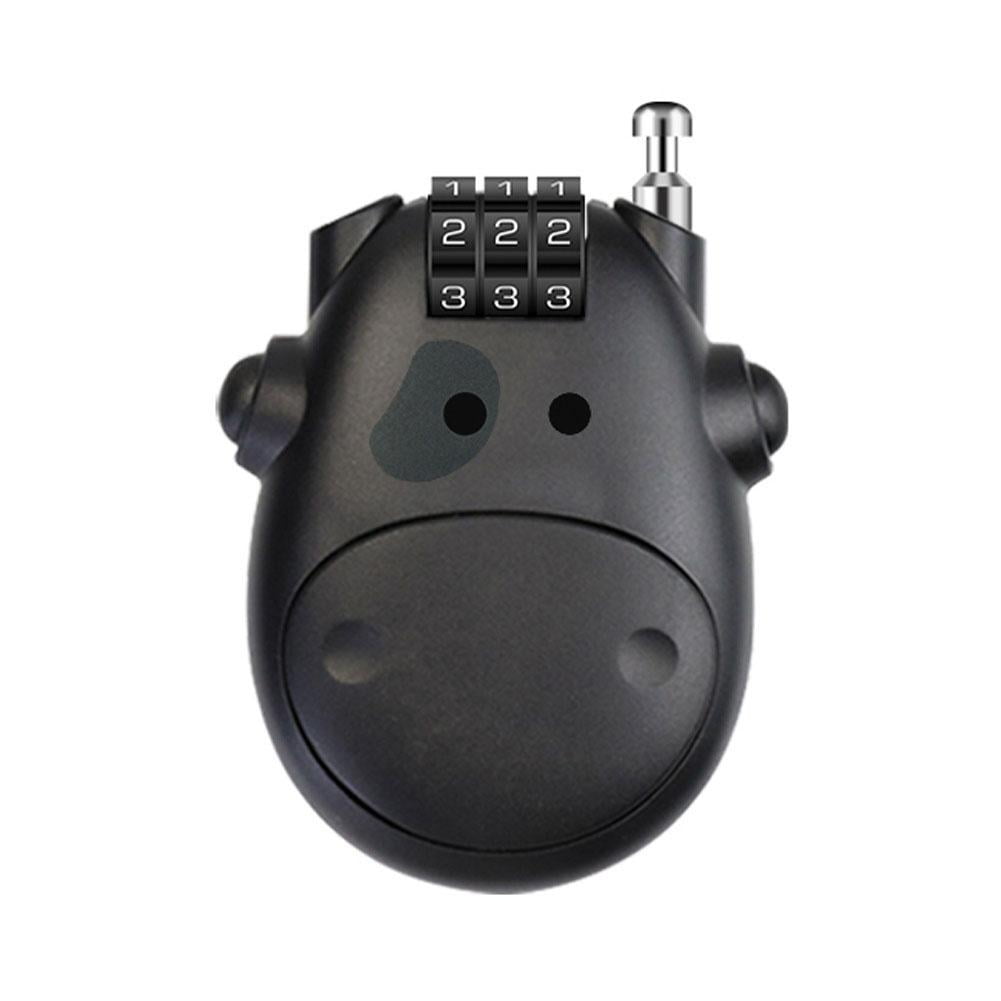 WENXUAN 3 Digit Combination Lock Retractable Cable For Luggage Bike ...