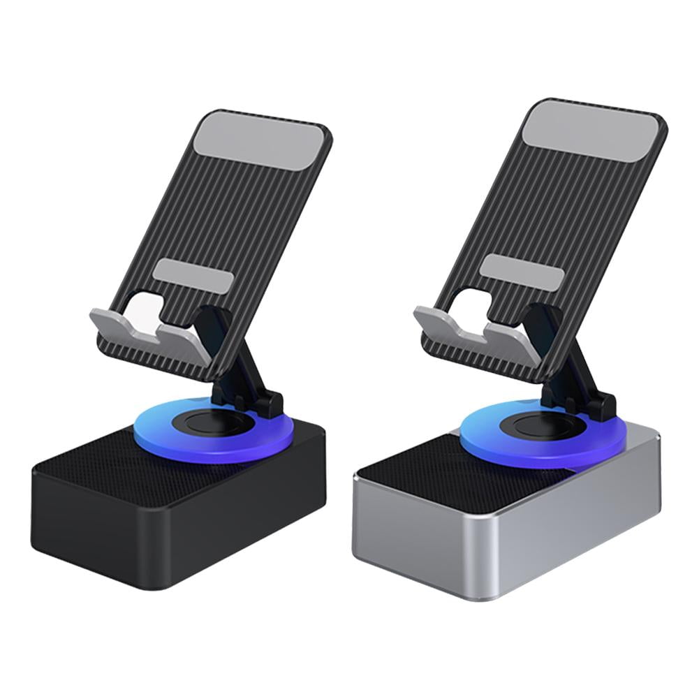 WENXUAN Bluetooth Audio Power Phone Holder Cell Phone Stand with Wireless BT Speaker Y8 (Black ...