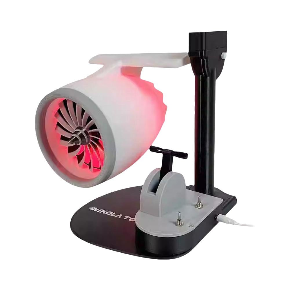 WENXUAN Creative Turbo Desktop Fan With Light Adjustable Aircraft Fan ...