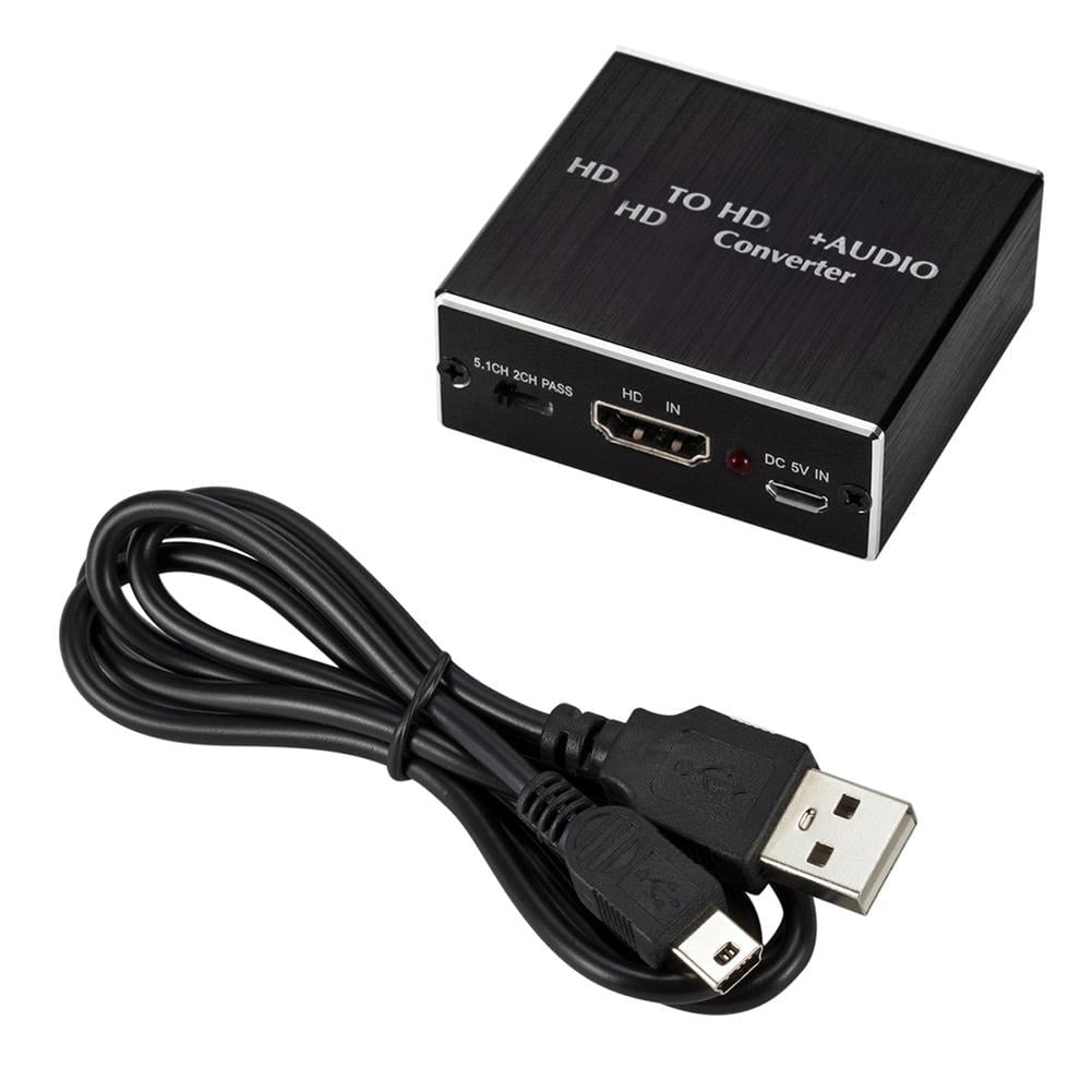 WENXUAN HDMI Audio Extractor Converter 4K 2K Optical SPDIF 35mm For TV Sound System New (Black ...
