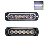 Buyers 8891042 LED Magentic Emergency Amber/Clear Strobe Mini Light Bar ...