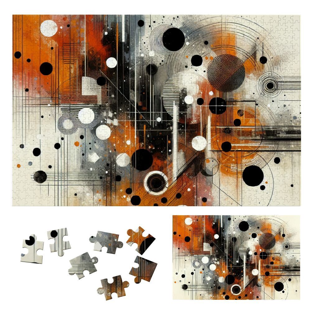 WENZZ Abstract Art Wooden Jigsaw Puzzle for Family Friends, Leisure ...