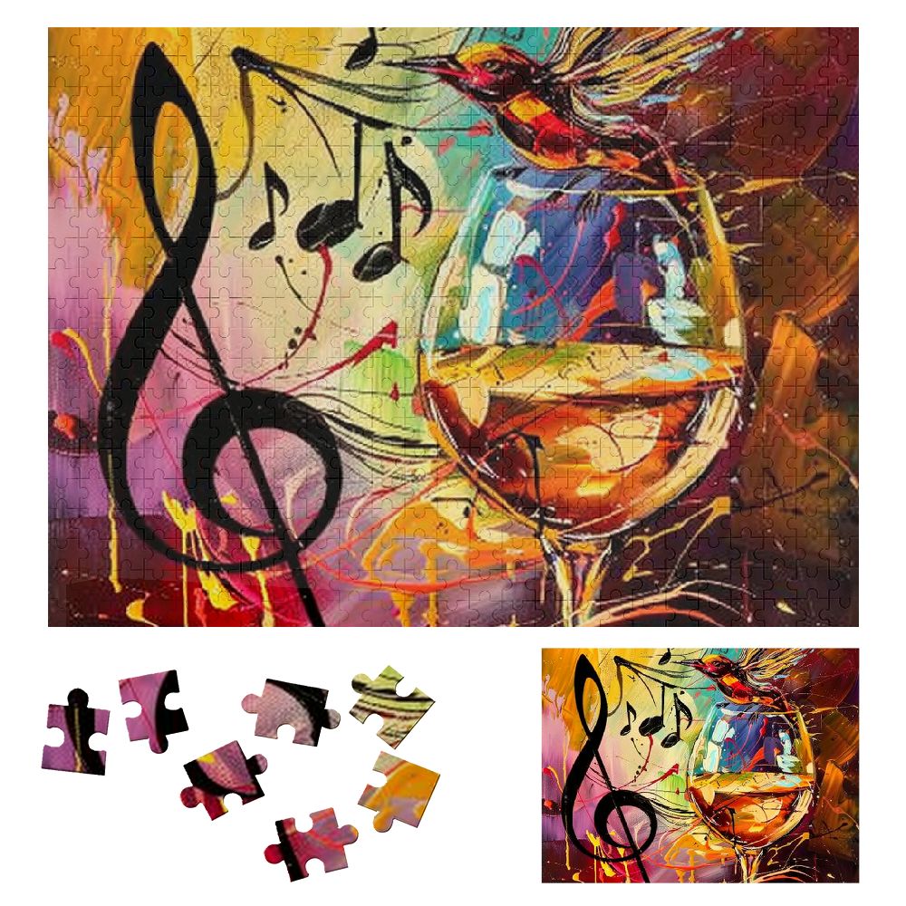 WENZZ Bird Music Notes Wood Puzzle for Adults and Kids - Challenging ...