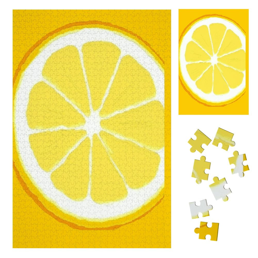 WENZZ Lemon Slice Wooden Jigsaw Puzzle Vertical Challenging Difficult ...