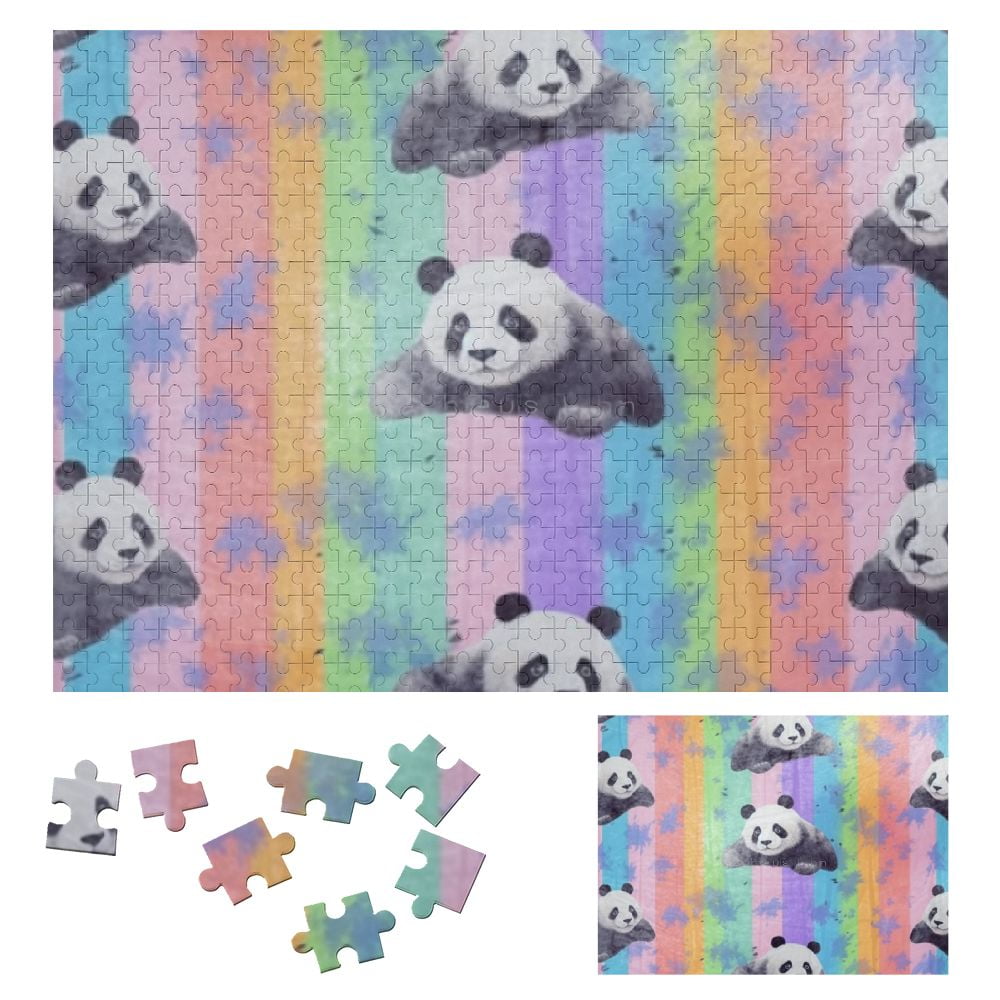 WENZZ Panda Bear Wooden Jigsaw Puzzle Challenging Difficult Wood ...