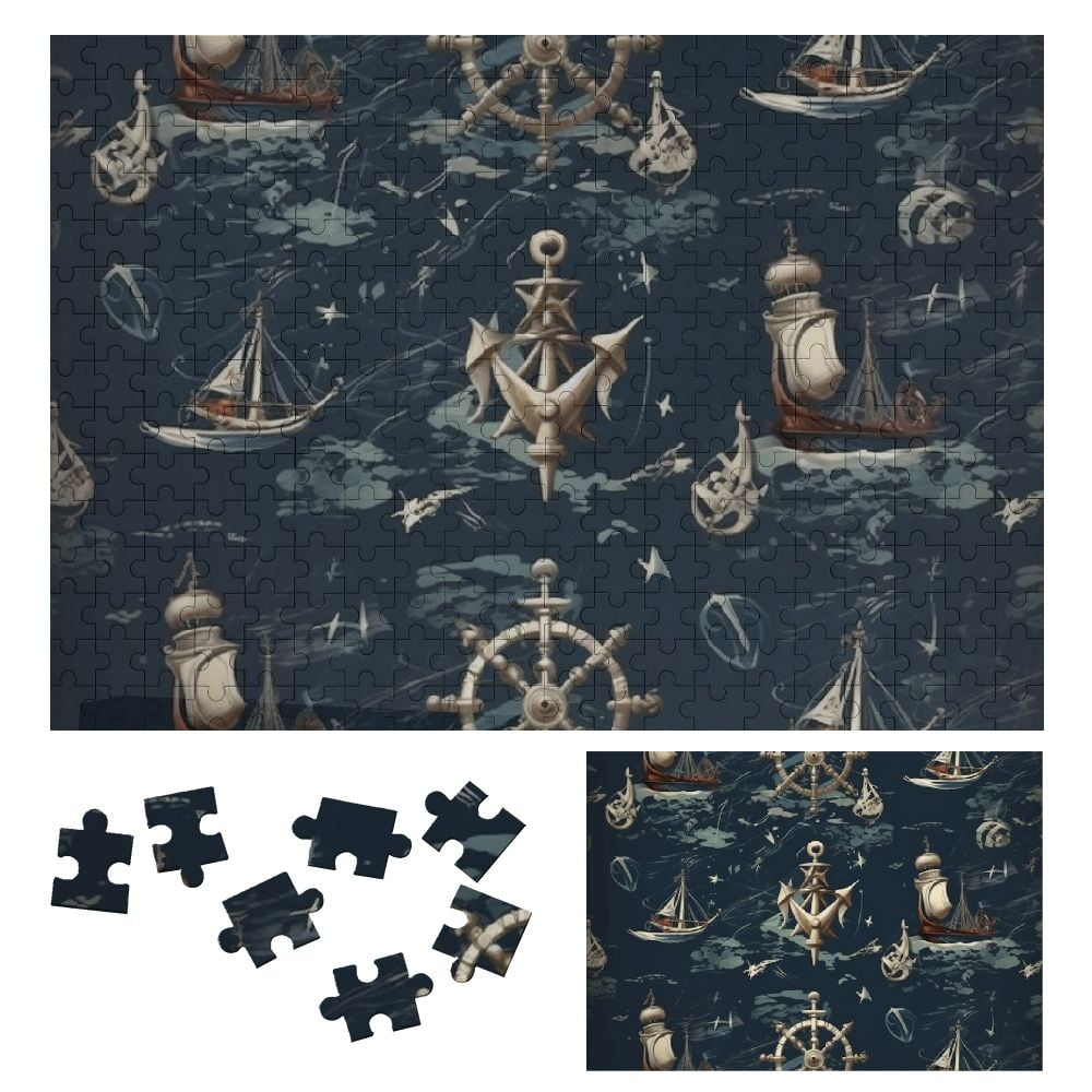 WENZZ Ships Anchors Compass Wooden Puzzle Challenging Difficult Wood ...