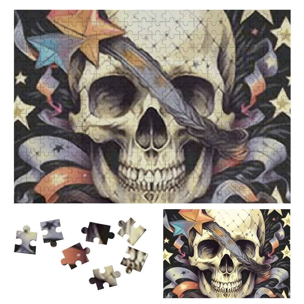 Lingy Skull Star Ribbon Wood Puzzle for Adults and Kids 300 PCS ...