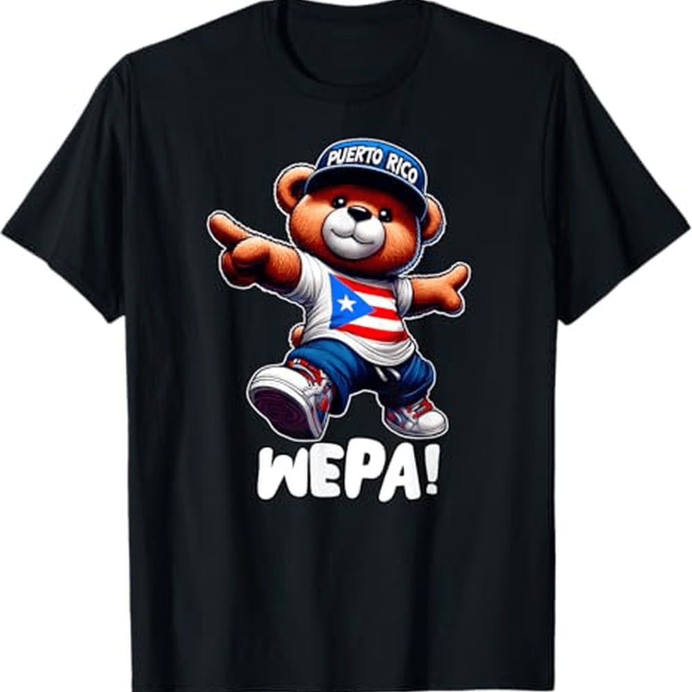 WEPA Teddy Bear Puerto Rico Flag Shirt Boricua Puerto Rican T-Shirt ...
