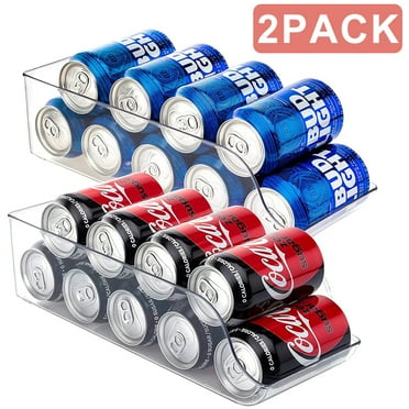 2 Pack Stackable Beverage Can Dispenser Rack, Can Storage Organizer ...
