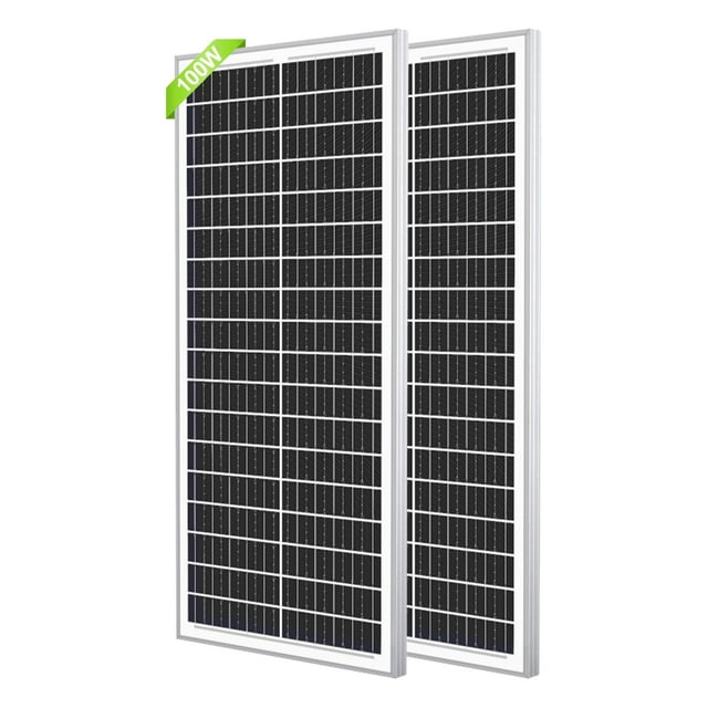 WERCHTAY 100W Solar Panels 2pcs, High-Efficiency, 12V for Homes, RV ...
