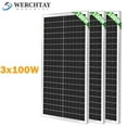 WERCHTAY 300W Mono Solar Panel 12V Car Battery Charger Rooftop Boat RV ...