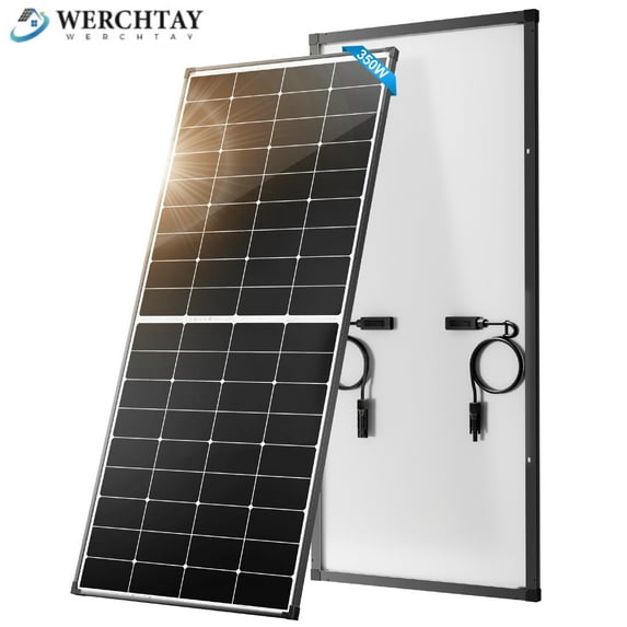 WERCHTAY 350W 24V Mono Solar Panel High Efficiency Farm Home Shed ...