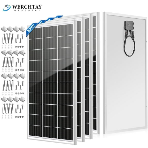 WERCHTAY 800 Watt 18BB 12V Solar Panel, High Efficiency Monocrystalline ...